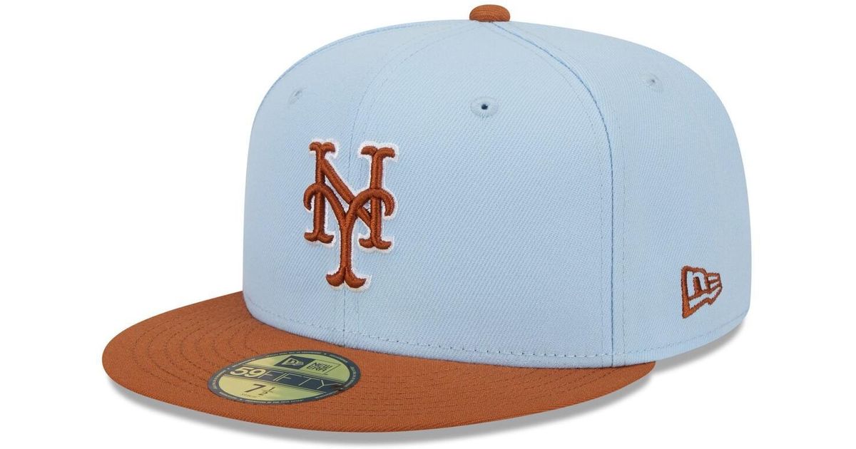 KTZ /brown New York Mets Spring Color Basic Two-tone 59fifty Fitted Hat ...