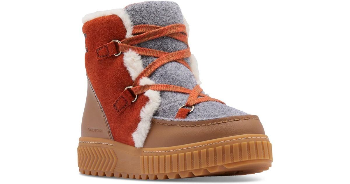 Sorel Ona Ave Alpine Booties in Brown | Lyst