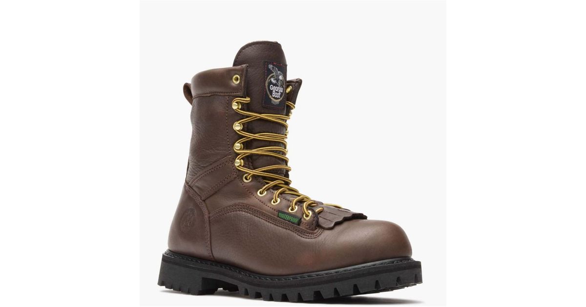 Georgia Boot Lace-to-toe Waterproof Work Boot in Brown for Men | Lyst