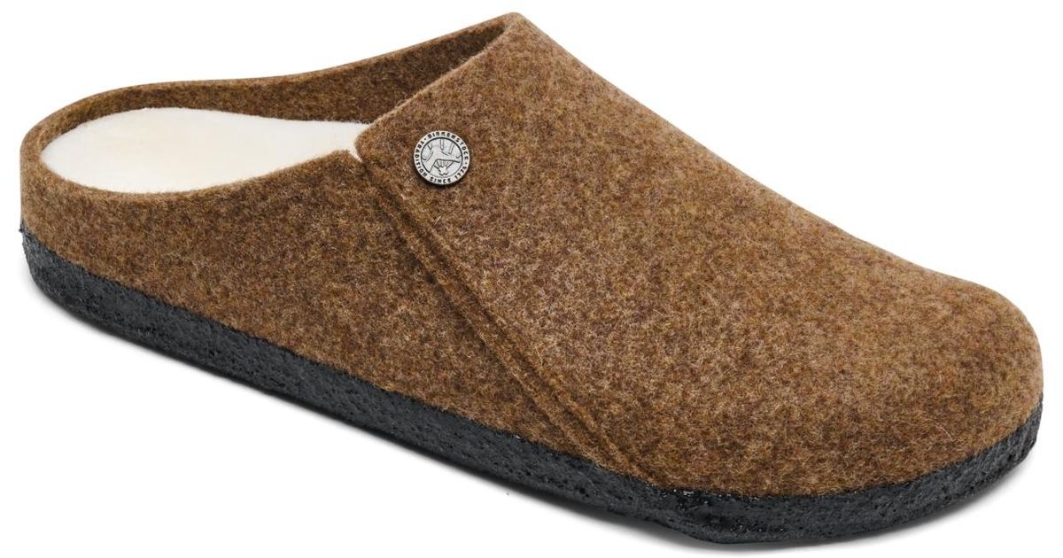 Birkenstock Zermatt Shearling Clog Slippers From Finish Line in Brown ...