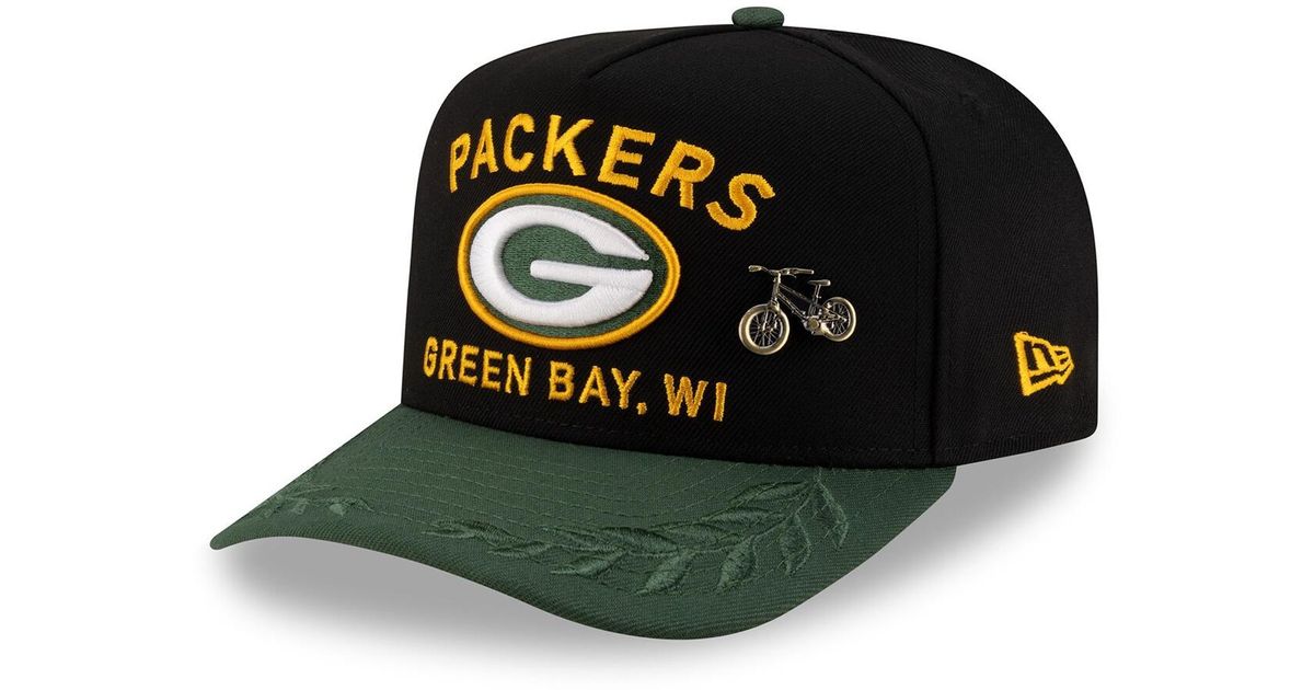 KTZ Black/green Green Bay Packers 2025 Nfl Draft On Stage A-frame 59fifty Fitted Hat for Men | Lyst