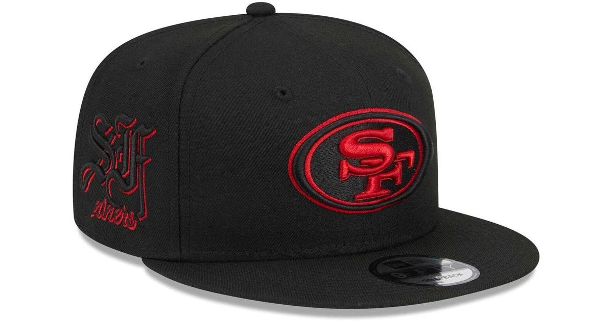 KTZ Black San Francisco 49ers Goth Side Script 9fifty Snapback Hat for ...