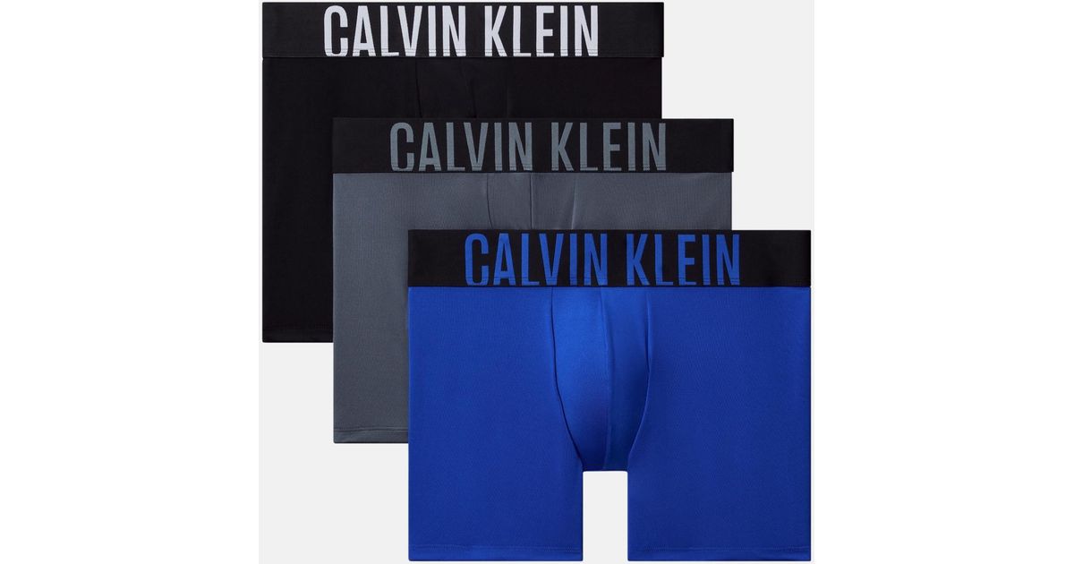 Calvin Klein 3-pack Intense Power Micro Boxer Briefs in Blue for Men | Lyst