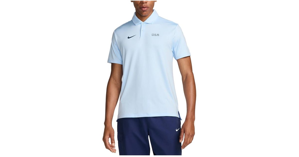 Nike Team Usa Tour Performance Polo in Blue for Men | Lyst