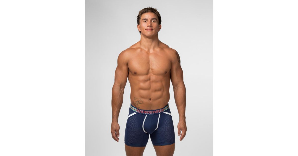 Rounderbum Varsity Anatomic Boxer Brief in Blue for Men | Lyst