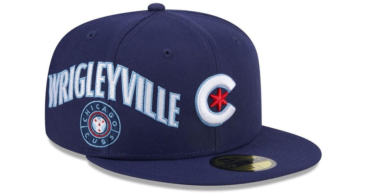KTZ Chicago Cubs City Connect Icon 59fifty Fitted Hat in Blue for Men ...