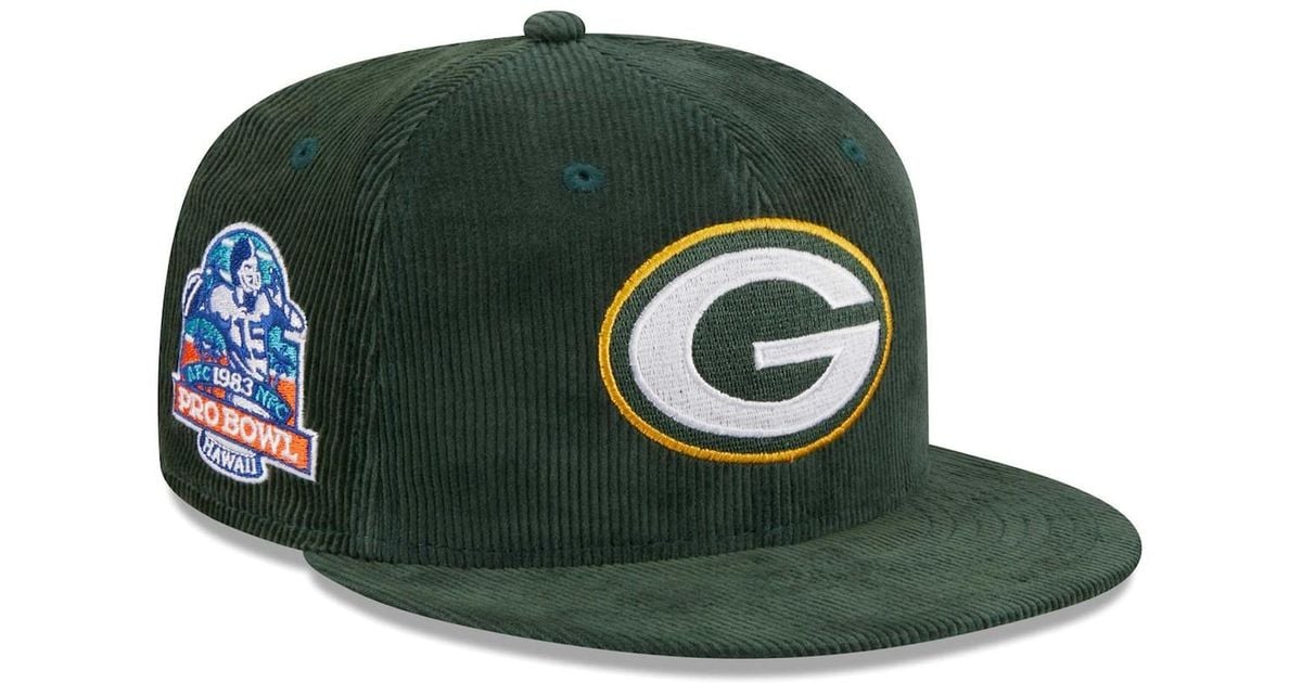 KTZ Bay Packers Throwback Cord 59fifty Fitted Hat in Green for Men | Lyst