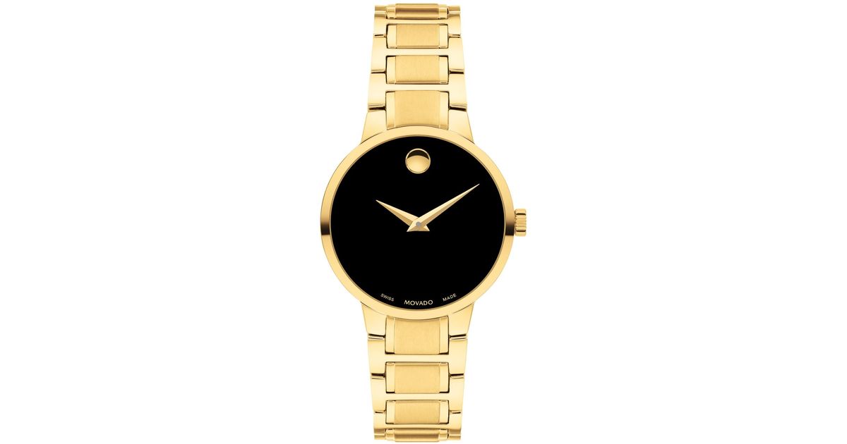 Movado Portfolio Swiss Quartz Yellow Pvd Watch 28mm in Metallic | Lyst