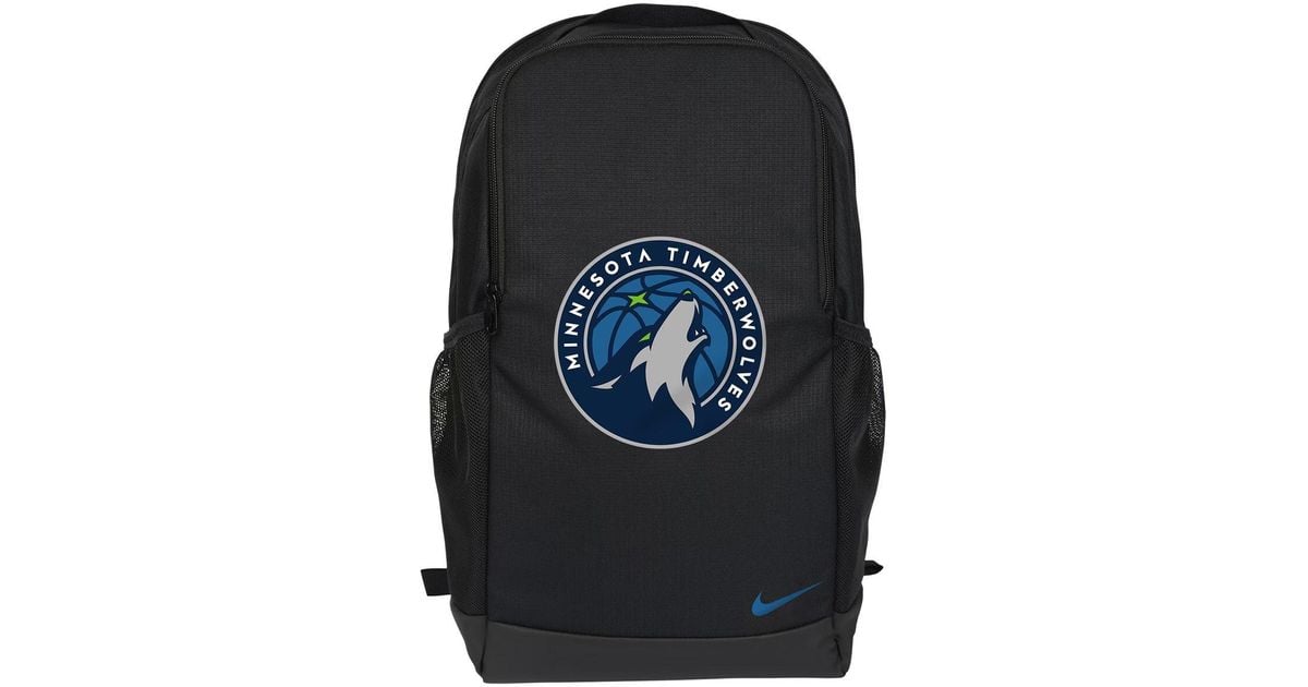 Nike Minnesota Timberwolves Brasilia Backpack in Black | Lyst