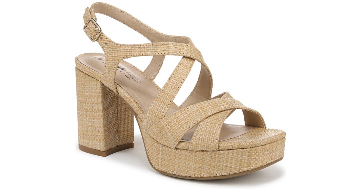 LifeStride Adrianna Platform Dress Sandals in Metallic | Lyst