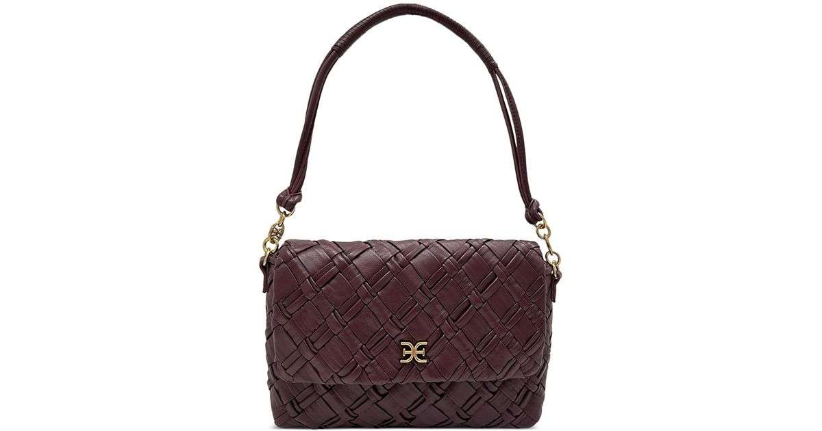 Sam Edelman Evelyn Woven Flap Shoulder in Purple | Lyst