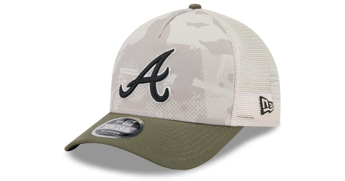 KTZ Light Beige/olive Atlanta Braves 2025 Armed Forces Day 9forty M ...