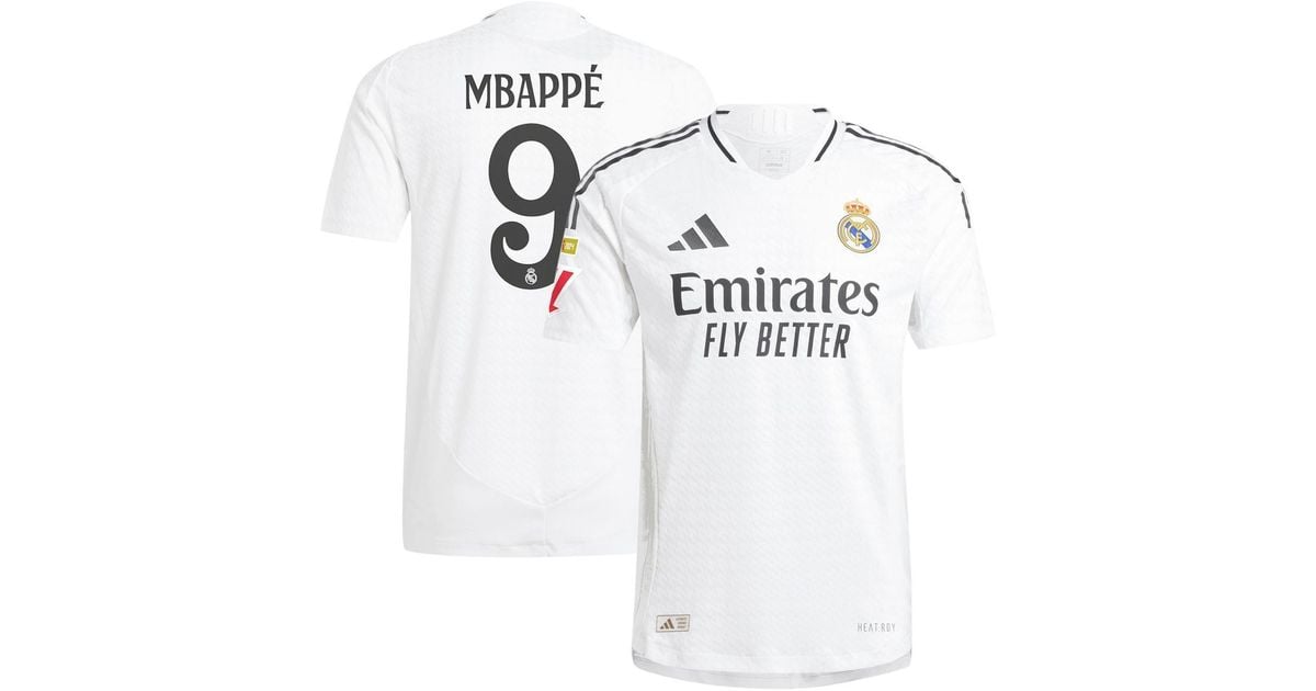 adidas Kylian Mbappe Real Madrid 2024/25 Home Authentic Player Jersey ...