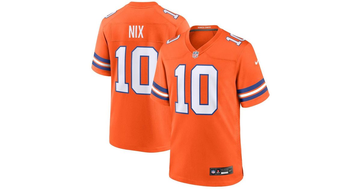 Nike Bo Nix Denver Broncos Mile High Collection 1977 Throwback Player ...