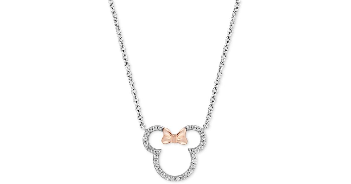 Wonder Fine Jewelry Disney Diamond Minnie Mouse Silhouette Pendant ...