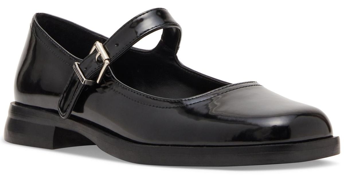 Madden Girl Dominic Mary-jane Tailored Flats in Black | Lyst