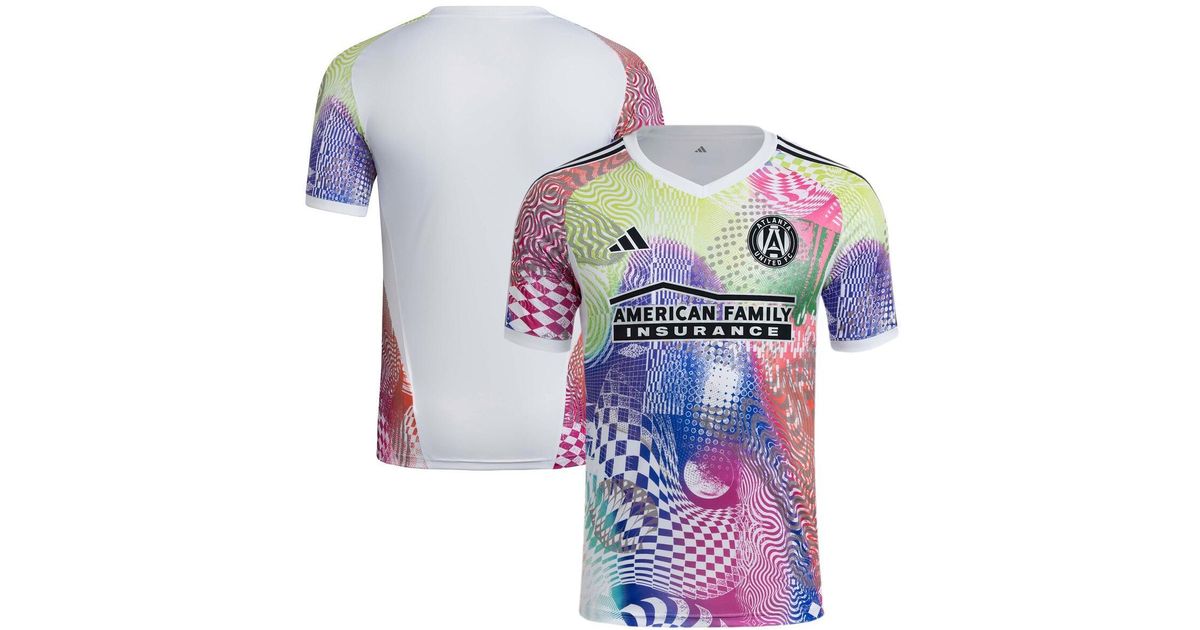 adidas Atlanta United Fc 2025 Pride Pre-match Jersey in White for Men ...