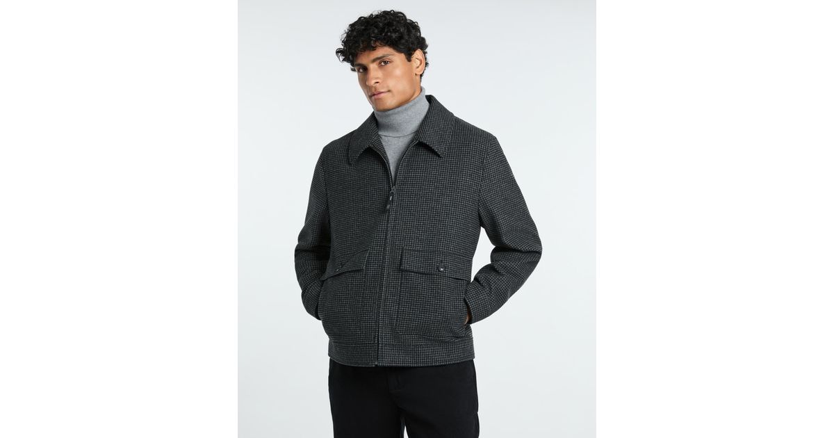 Ted Baker Shirt Collar Jacket in Gray for Men | Lyst