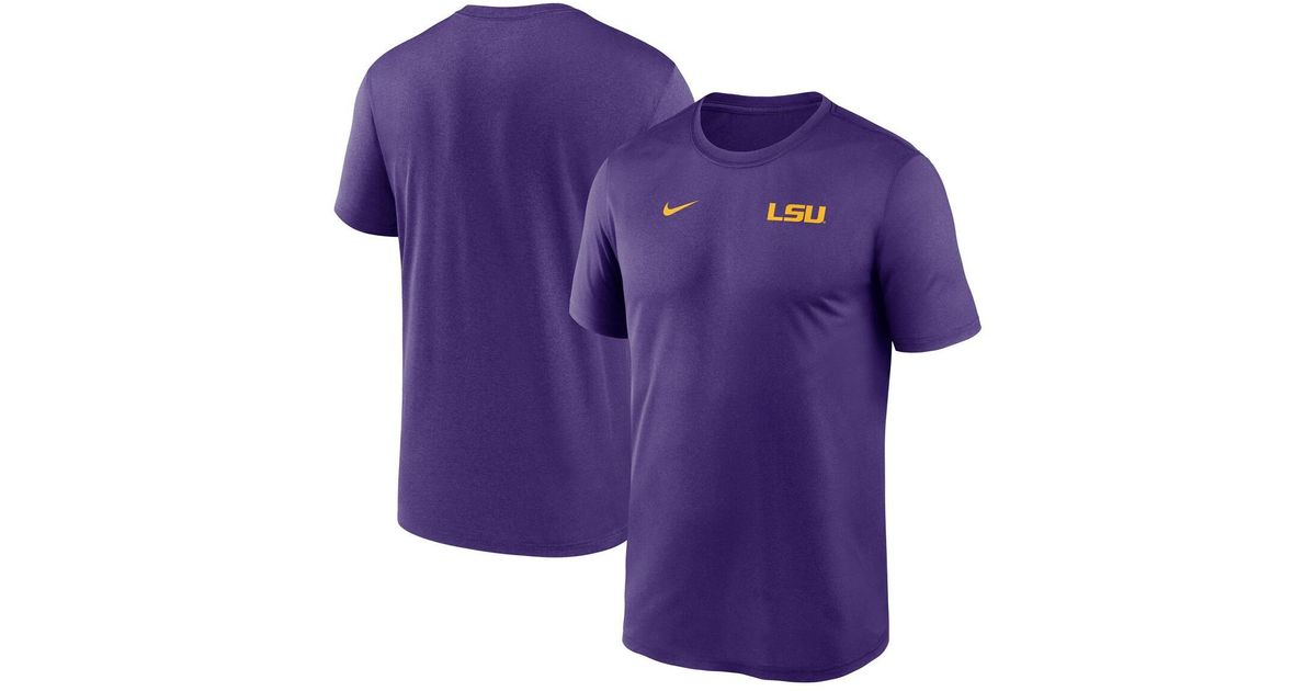 Nike Lsu Tigers 2025 Sideline Small Logo Legend Performance T-shirt in ...
