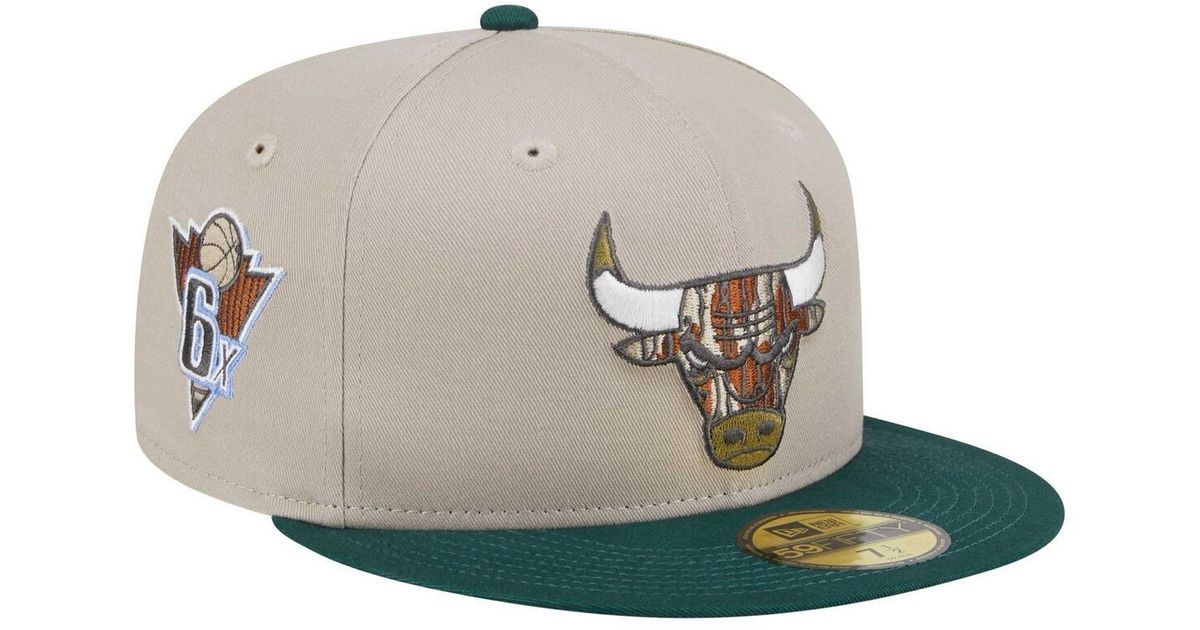 KTZ Natural/hunter Green Chicago Bulls Lifestyle Tree Bark 59fifty ...