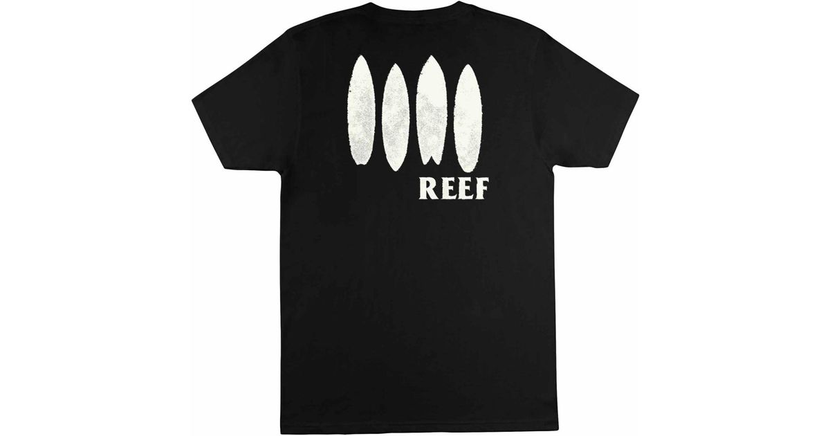 Reef Pettibon Short Sleeve T-shirts in Black for Men | Lyst