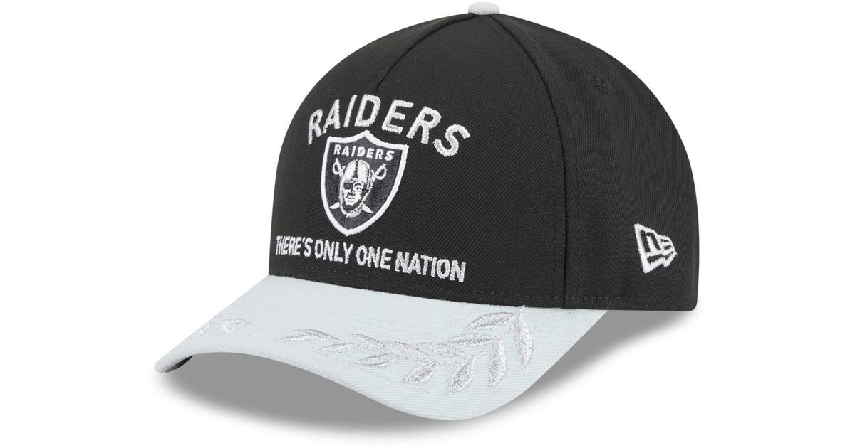 KTZ Black/silver Las Vegas Raiders 2025 Nfl Draft 9forty A-frame M ...
