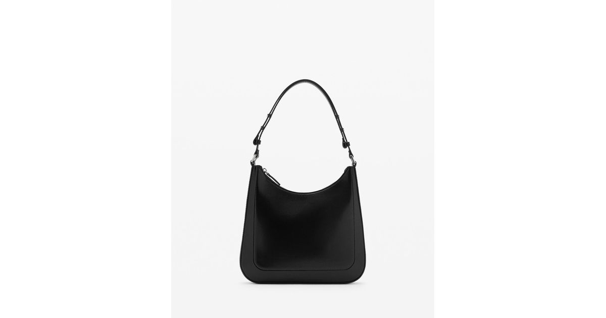 Mango Square Shoulder Bag in Black | Lyst