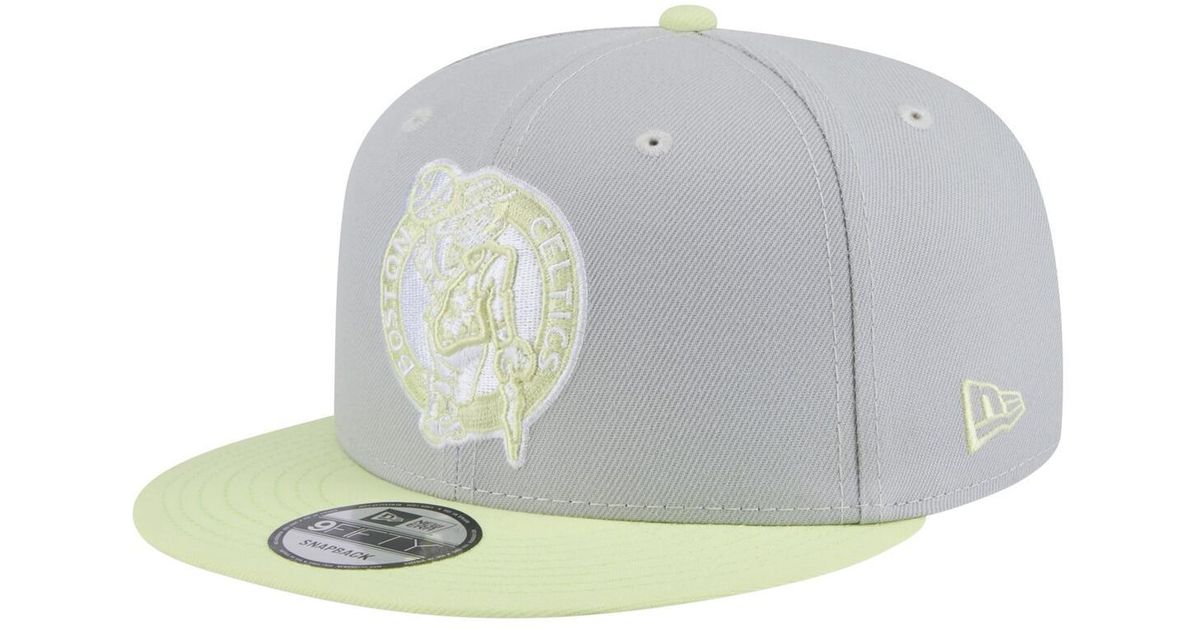 KTZ Gray/yellow Boston Celtics Color Pack Two-tone 9fifty Snapback Hat ...