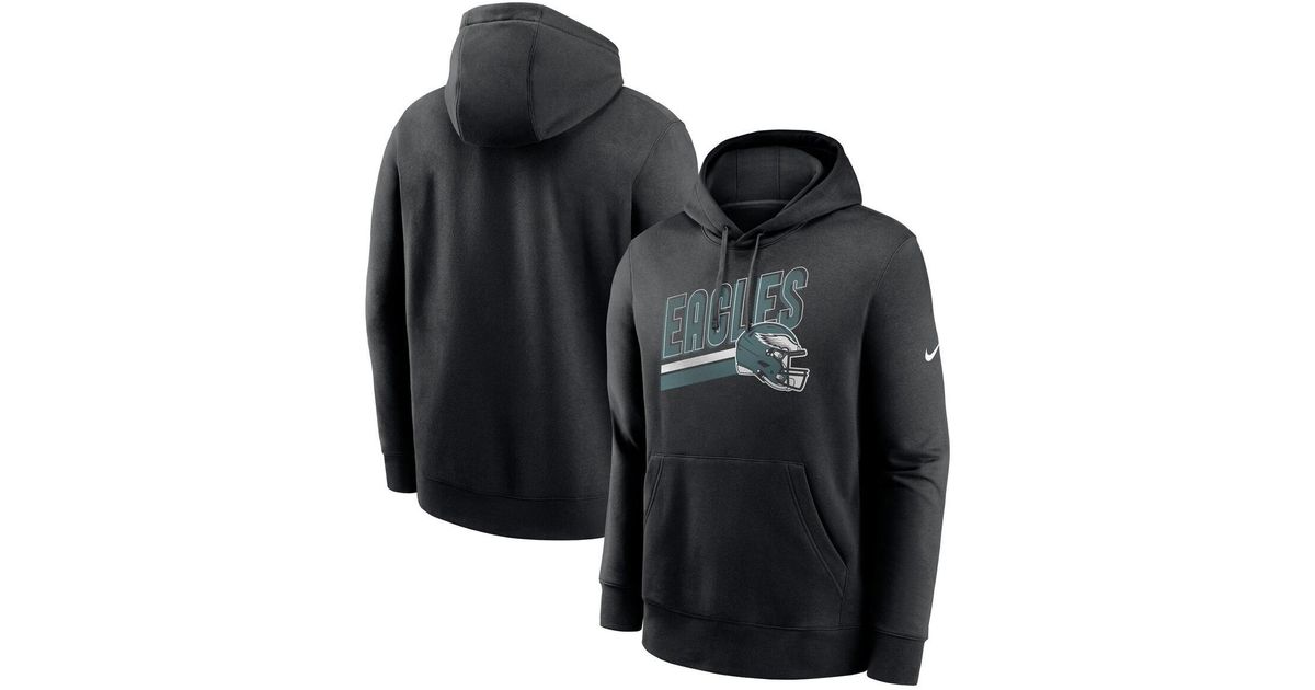 Nike Philadelphia Eagles Club Fleece Pullover Hoodie in Black for Men ...