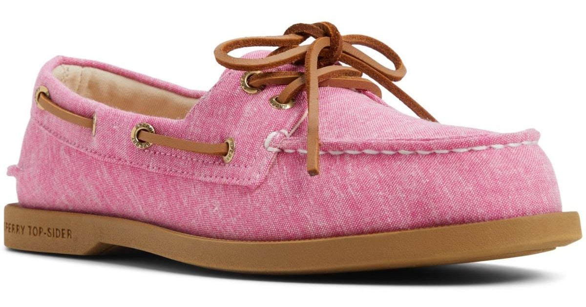 Sperry Top-Sider Ao 2-eye Lite Round Toe Boat Shoe in Pink | Lyst