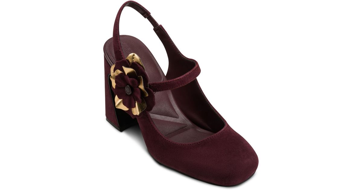KARL LAGERFELD Pierra Slingback Pumps in Red | Lyst