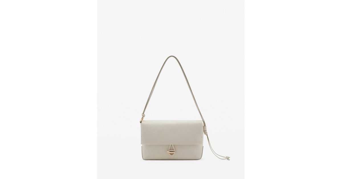 Mango Strap Shoulder Bag in White | Lyst