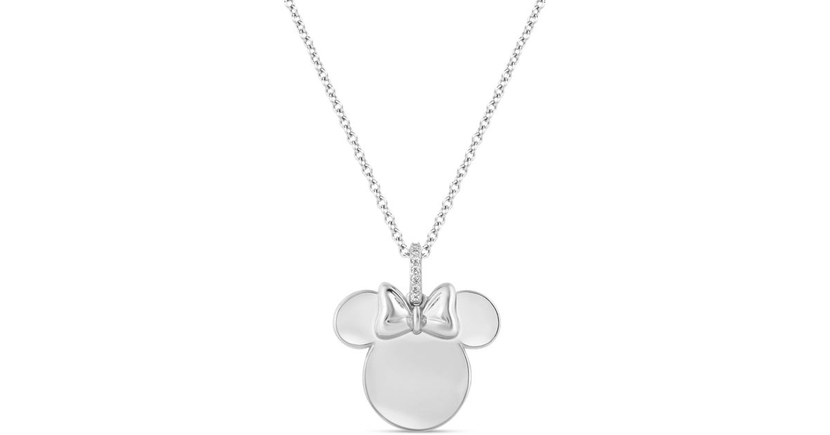 Wonder Fine Jewelry Disney Diamond Accent Minnie Mouse Silhouette ...