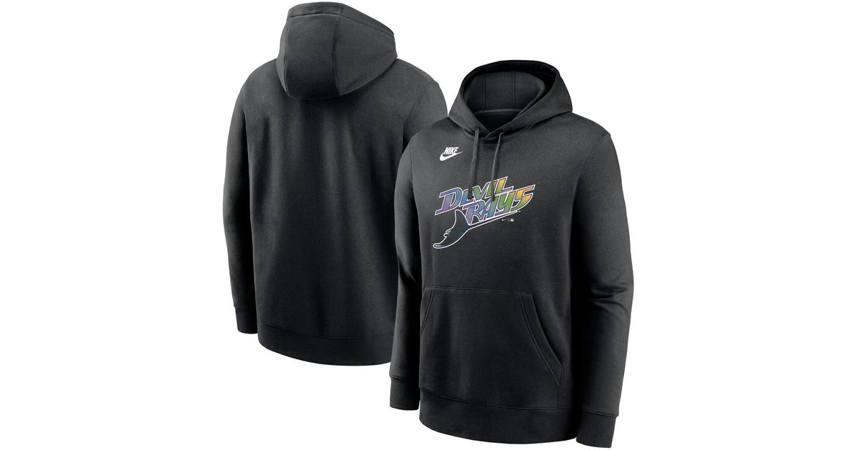 Nike Tampa Bay Rays Cooperstown Collection Team Logo Fleece Pullover ...