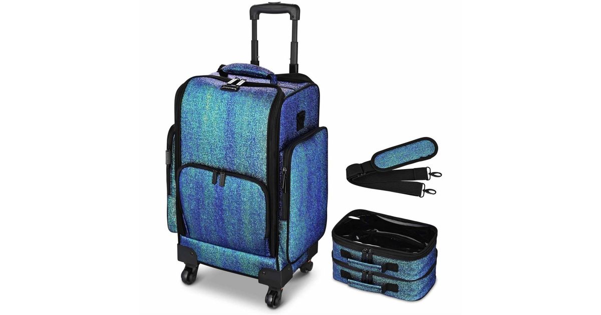 Byootique Soft Sided Rolling Makeup Train Case Cosmetic Organizer ...