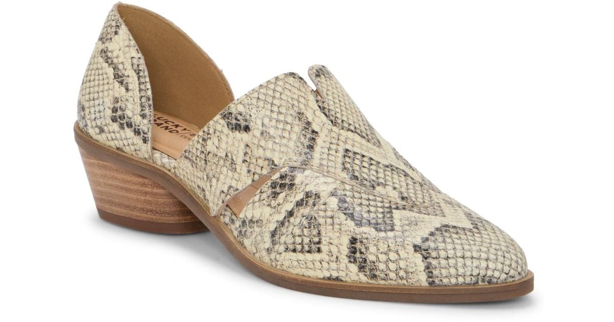 Lucky Brand Minnsy Cutout Low-heel Shooties in White | Lyst