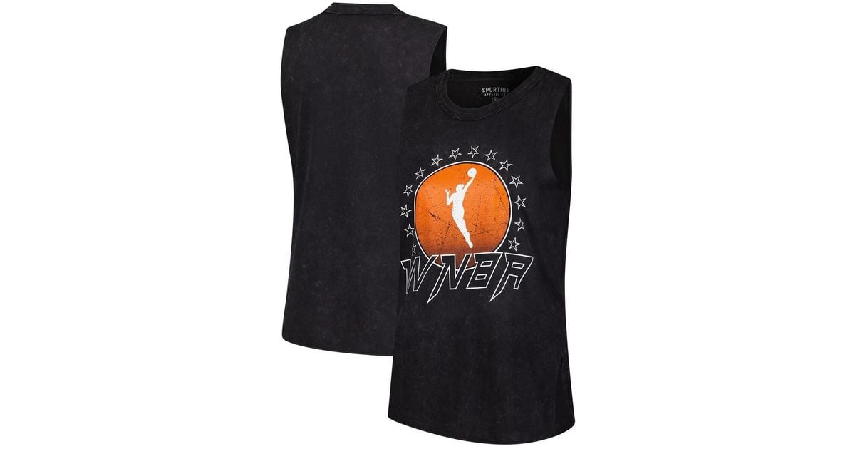 Sportiqe Â Wnba Rock Roll Collection Turner Mineral Wash Tank in Black ...
