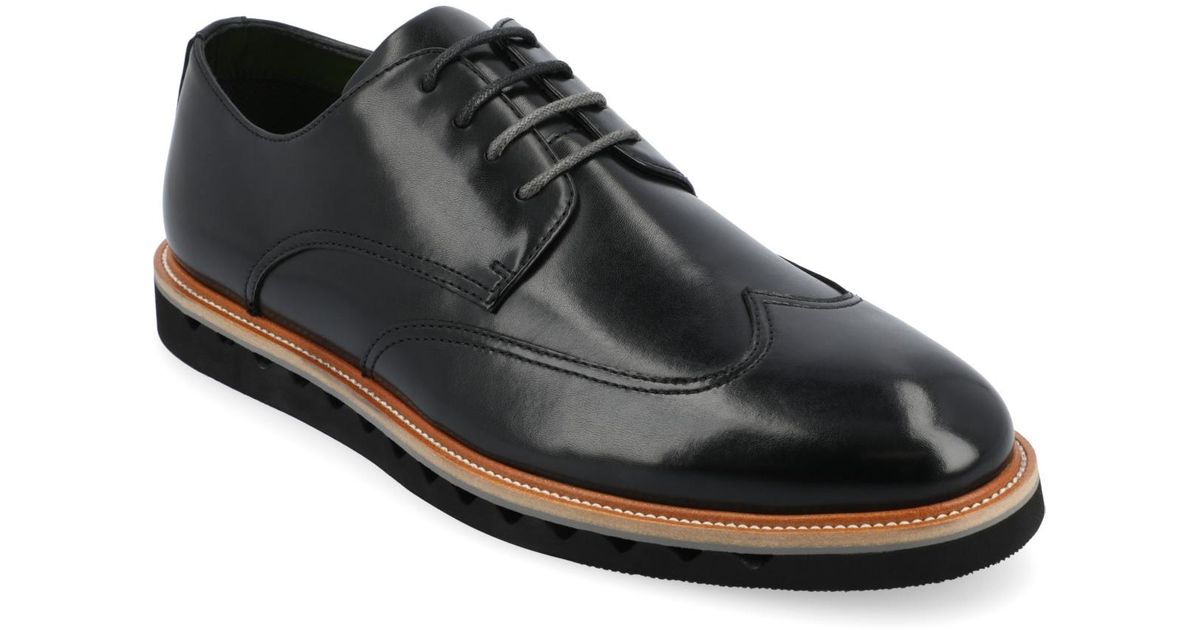 Vance Co. Evander Tru Comfort Foam Wingtip Lace-up Derby Shoes in Black ...