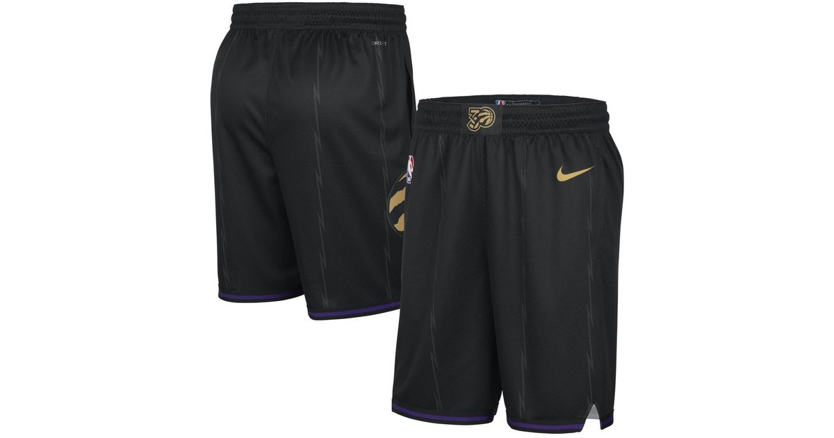 Nike Toronto Raptors 2024/25 City Edition Swingman Shorts in Black for ...