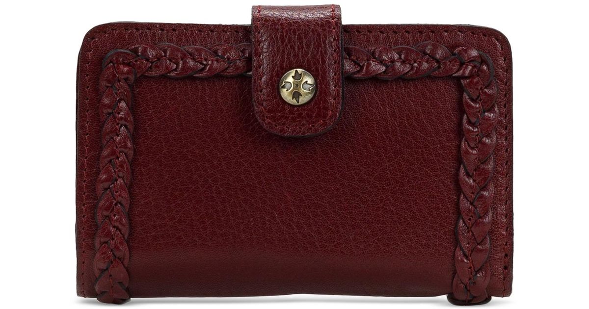 Patricia Nash Norma Braided Leather Wallet in Red | Lyst