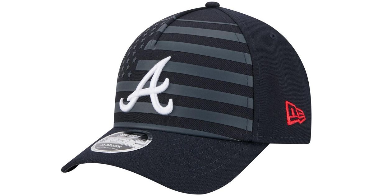 KTZ Atlanta Braves American Flag 9forty M-crown A-frame Adjustable Hat ...
