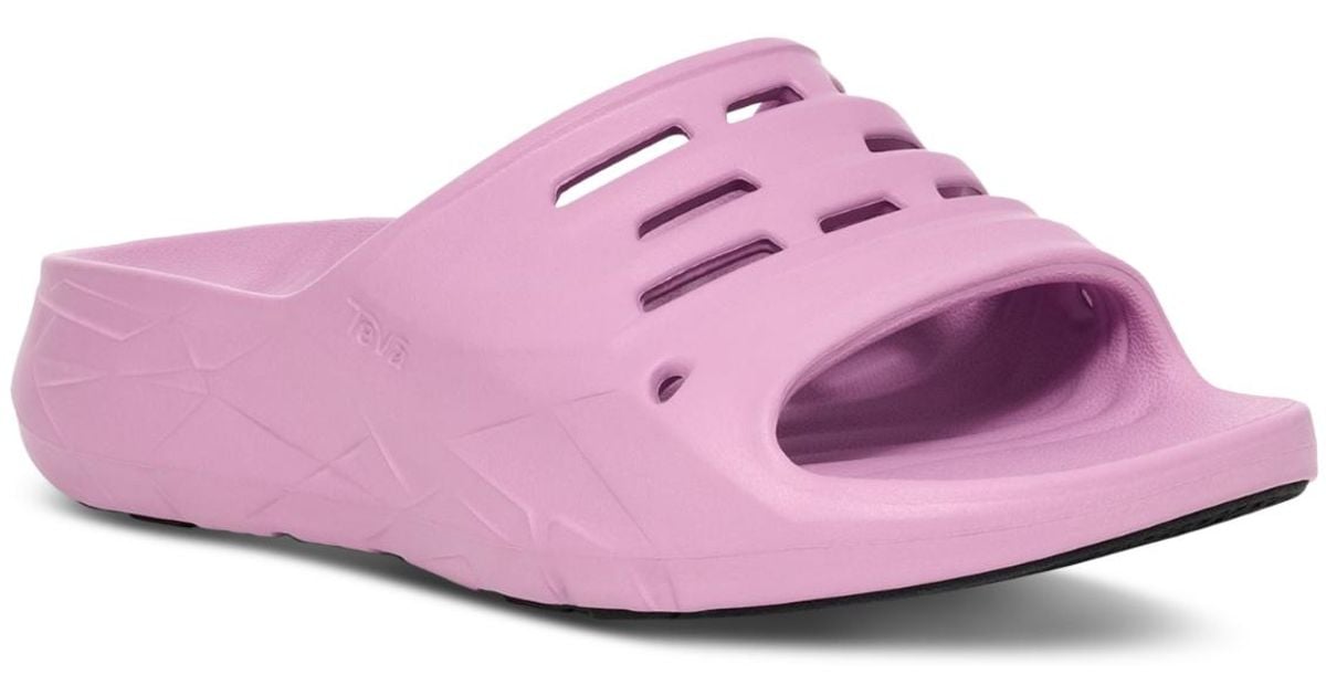 Teva Ultra-comf Slide Sandals in Pink | Lyst
