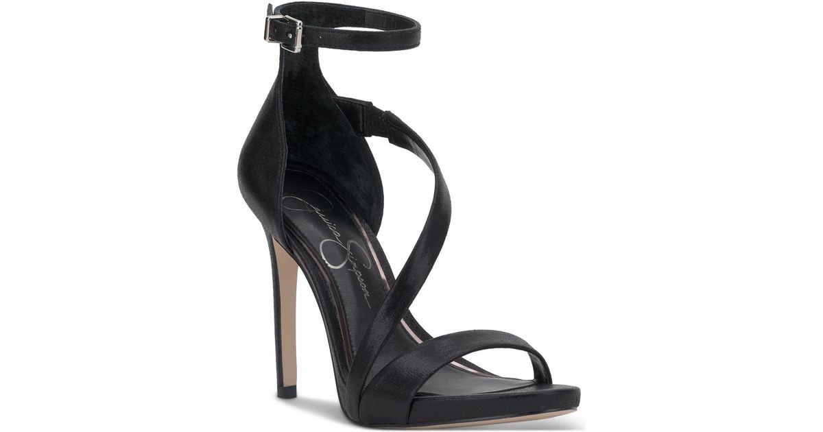 Jessica Simpson Rayli Strappy Dress Sandals in Black | Lyst