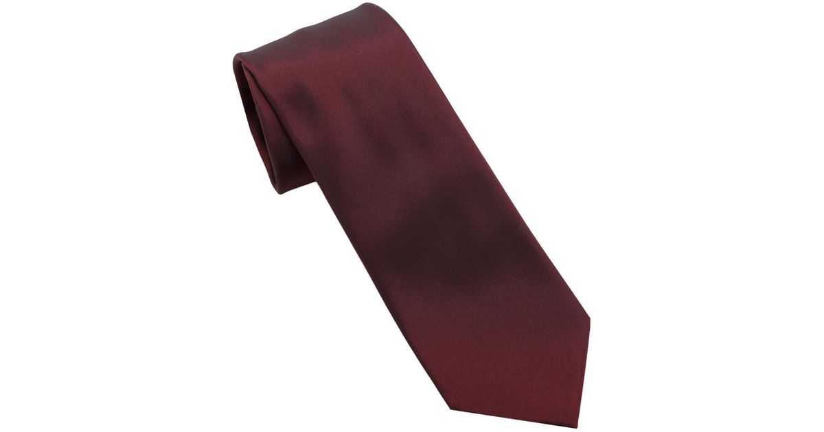 DKNY Matte Satin Slim Design Tie in Purple for Men | Lyst