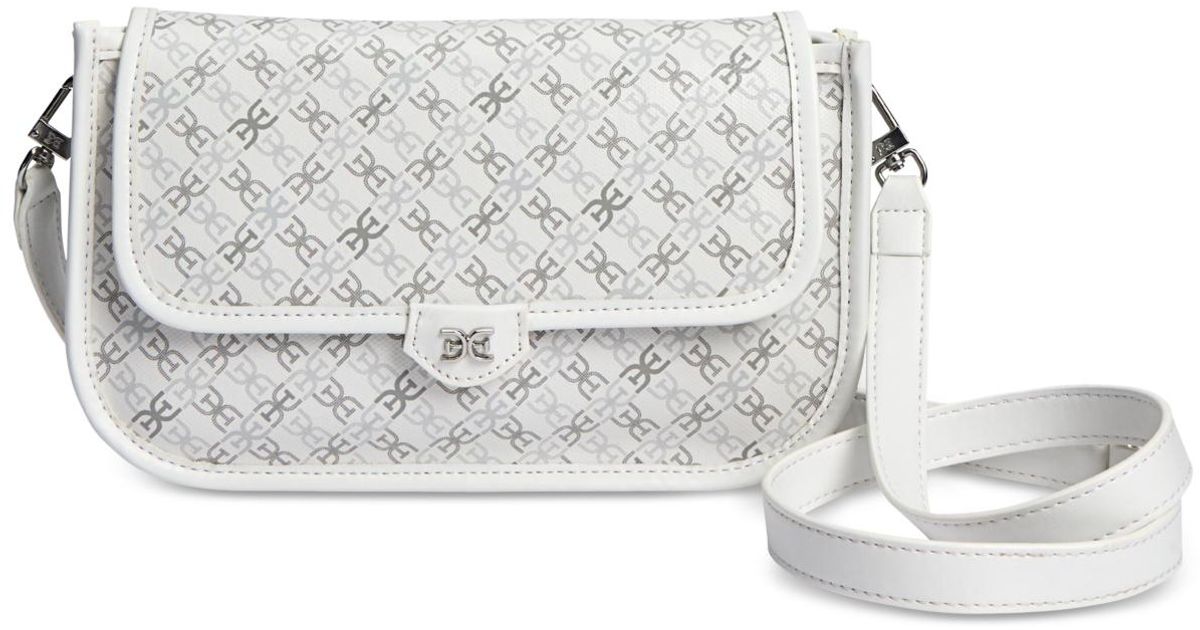 Sam Edelman Harper Monogram Crossbody in White | Lyst