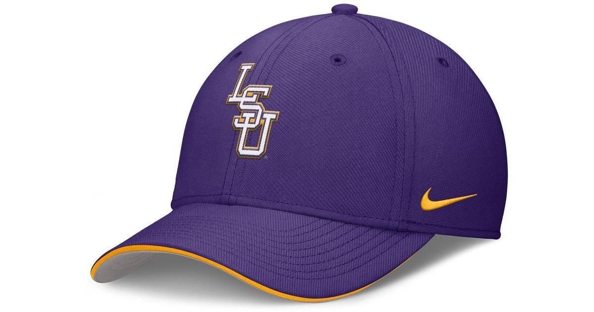 Nike Lsu Tigers 2025 Dugout Coaches Rise Swoosh Performance Flex Hat in ...
