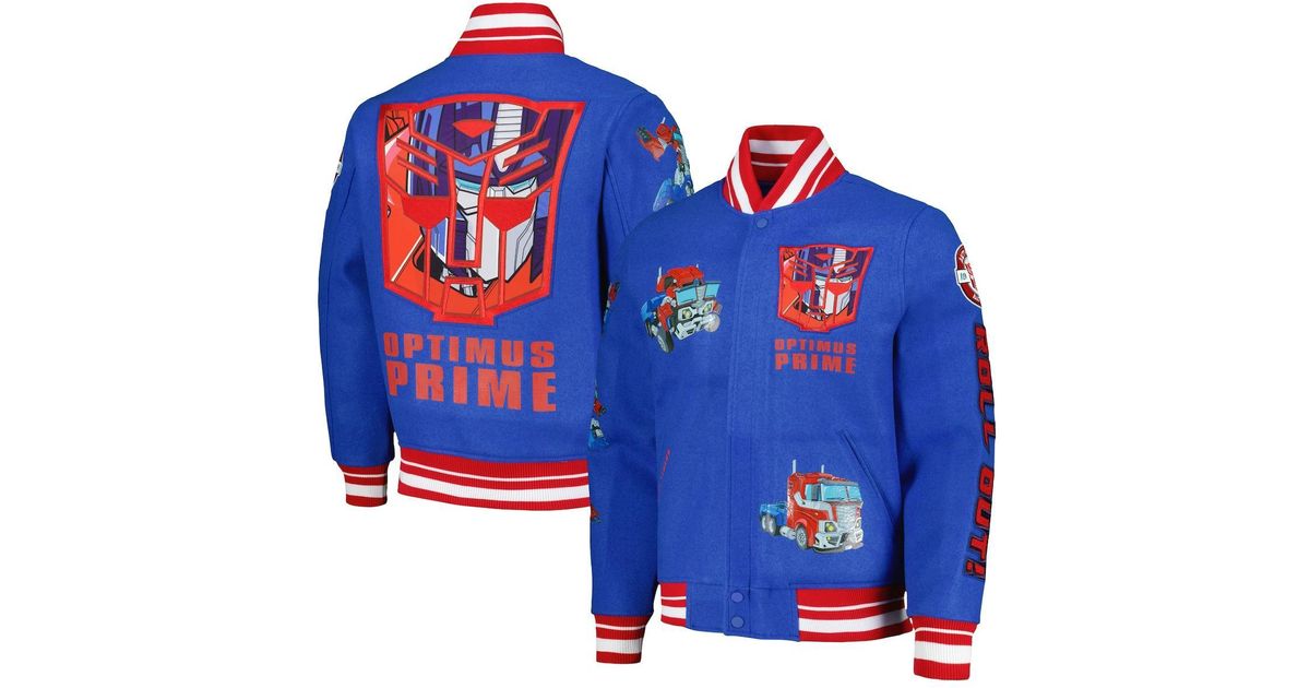 FREEZE MAX Transformers Roll Out Full-zip Varsity Jacket in Blue for ...