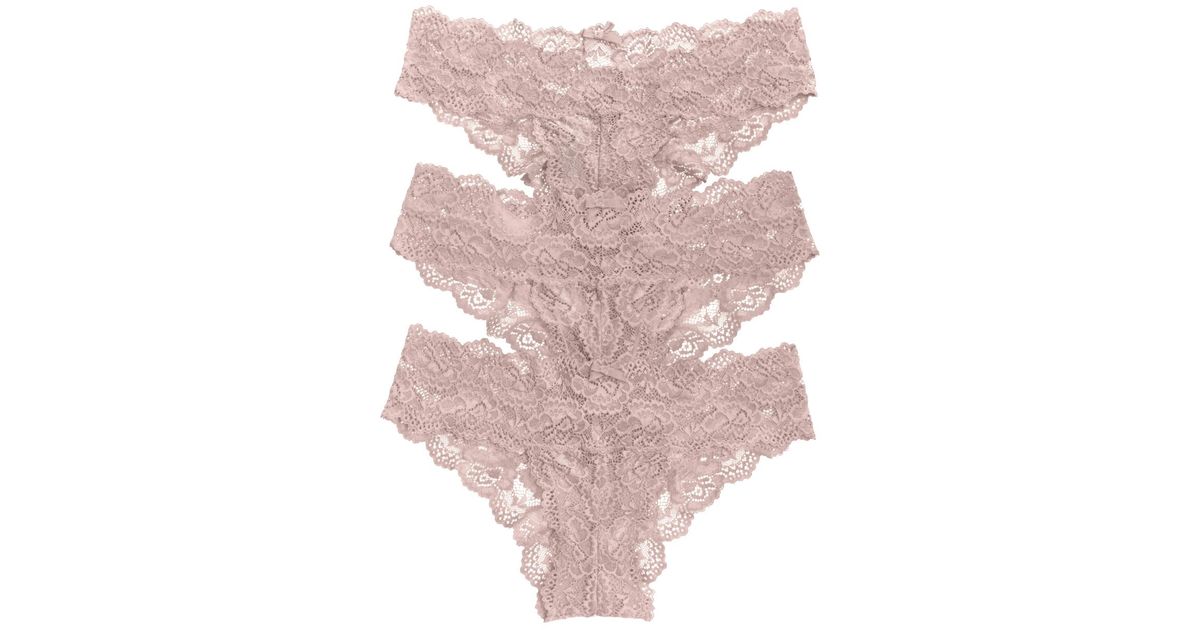 Skarlett Blue Goddess Stretch Lace Chikini 3-pack in Pink | Lyst