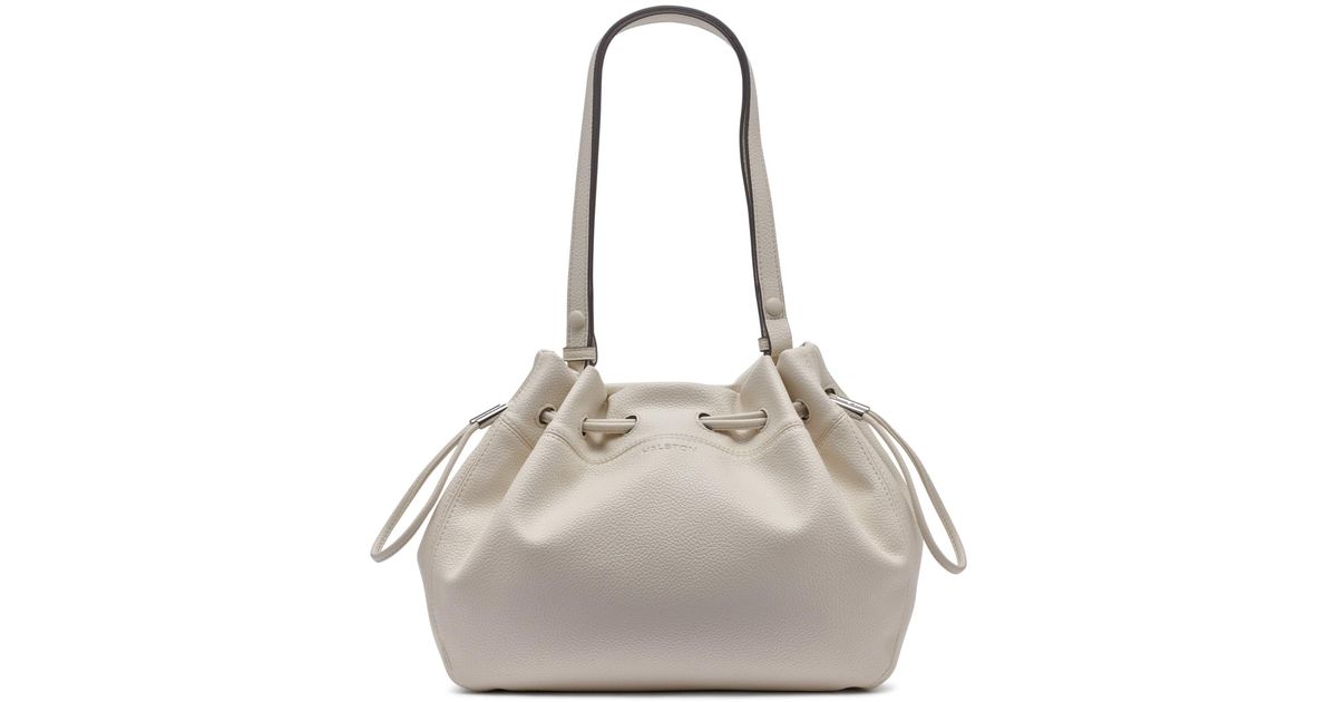 Halston Lilly Medium Shoulder Bag in Natural | Lyst