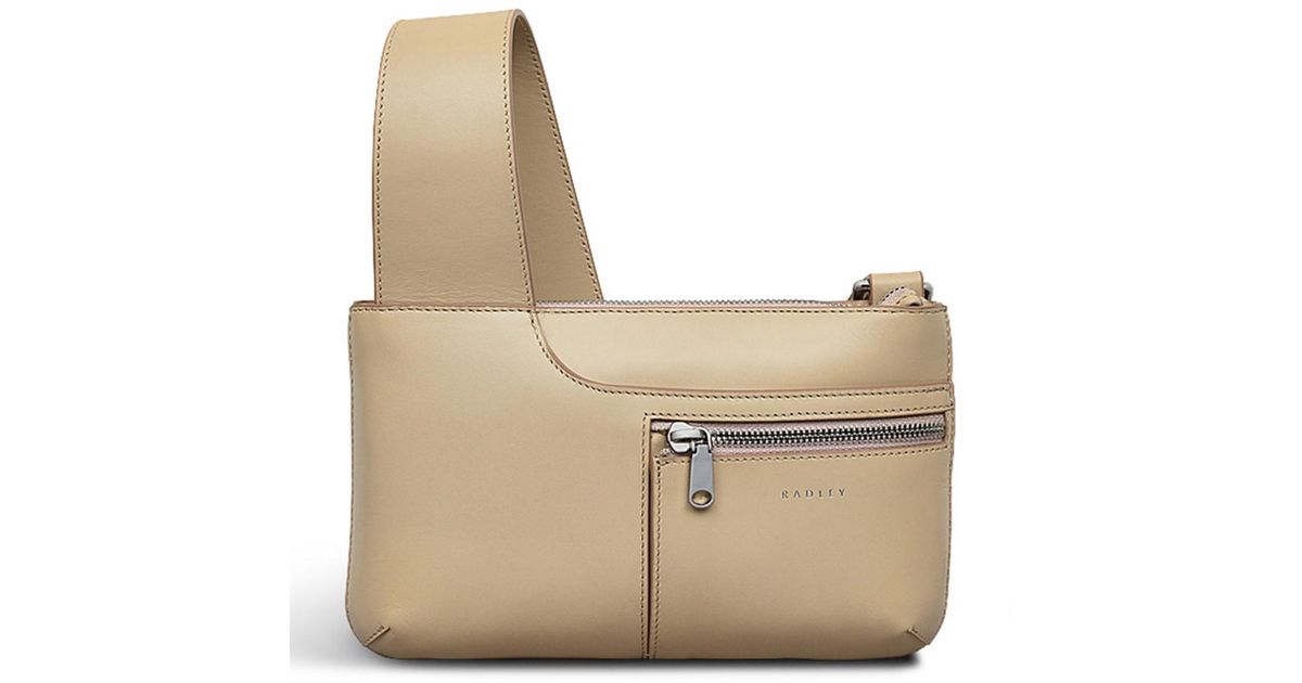 Radley Pockets Mini Zip Top Crossbody Bag in Natural | Lyst